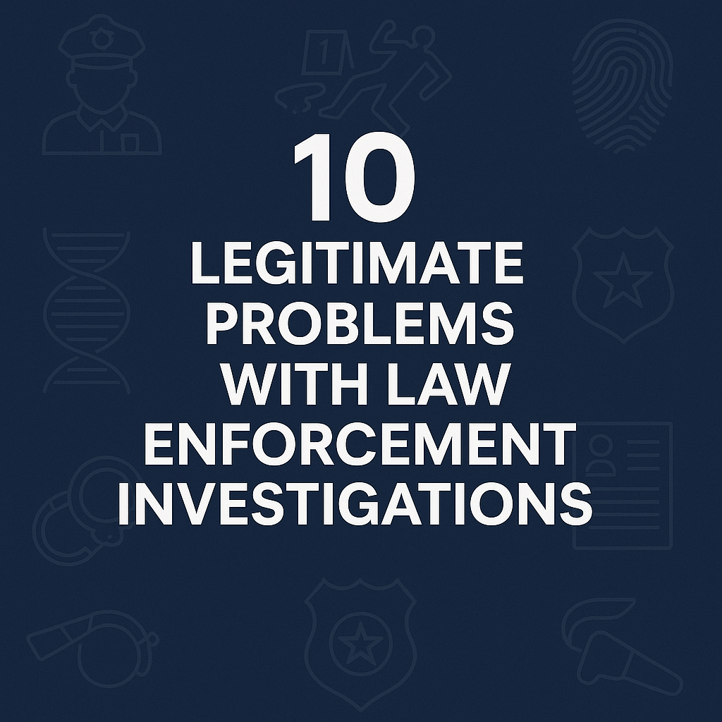10 Legitimate Problems with Law Enforcement Investigations